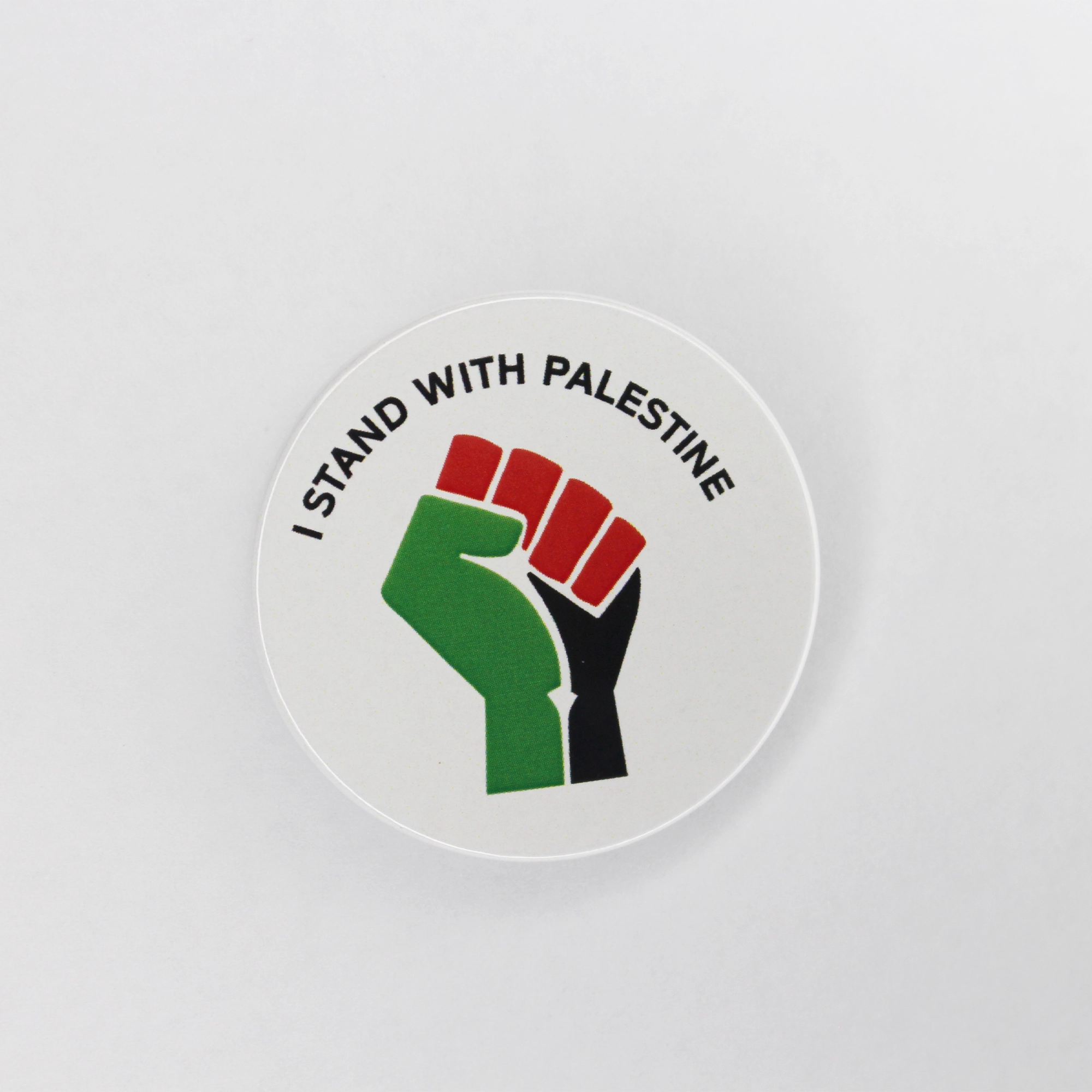 I Stand With Palestine Rozet | Kufi Design