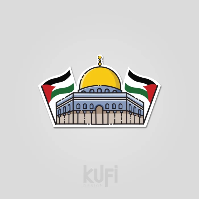 Filistin Haritası Kefiyeli Sticker | Kufi Design